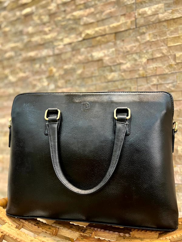 Urban Black Leather Laptop bag – Durrars