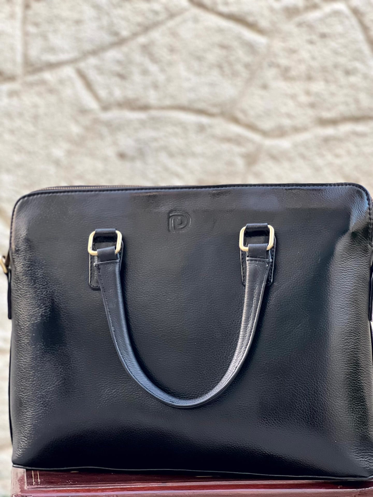Urban Black Leather Laptop bag – Durrars